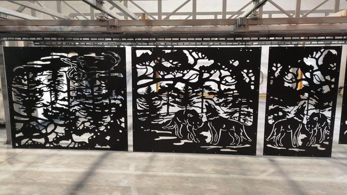 Animals Deer Forest Patern Designs Fence Digital Project Laser Cutting ...