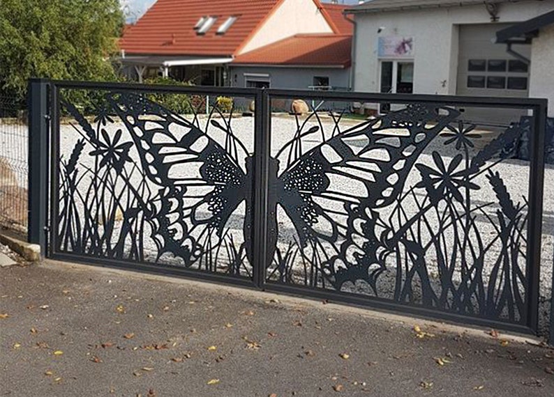 Butterfly Patterns Gate DXF GEO SVG Fence Gate Ornaments Files - Etsy ...