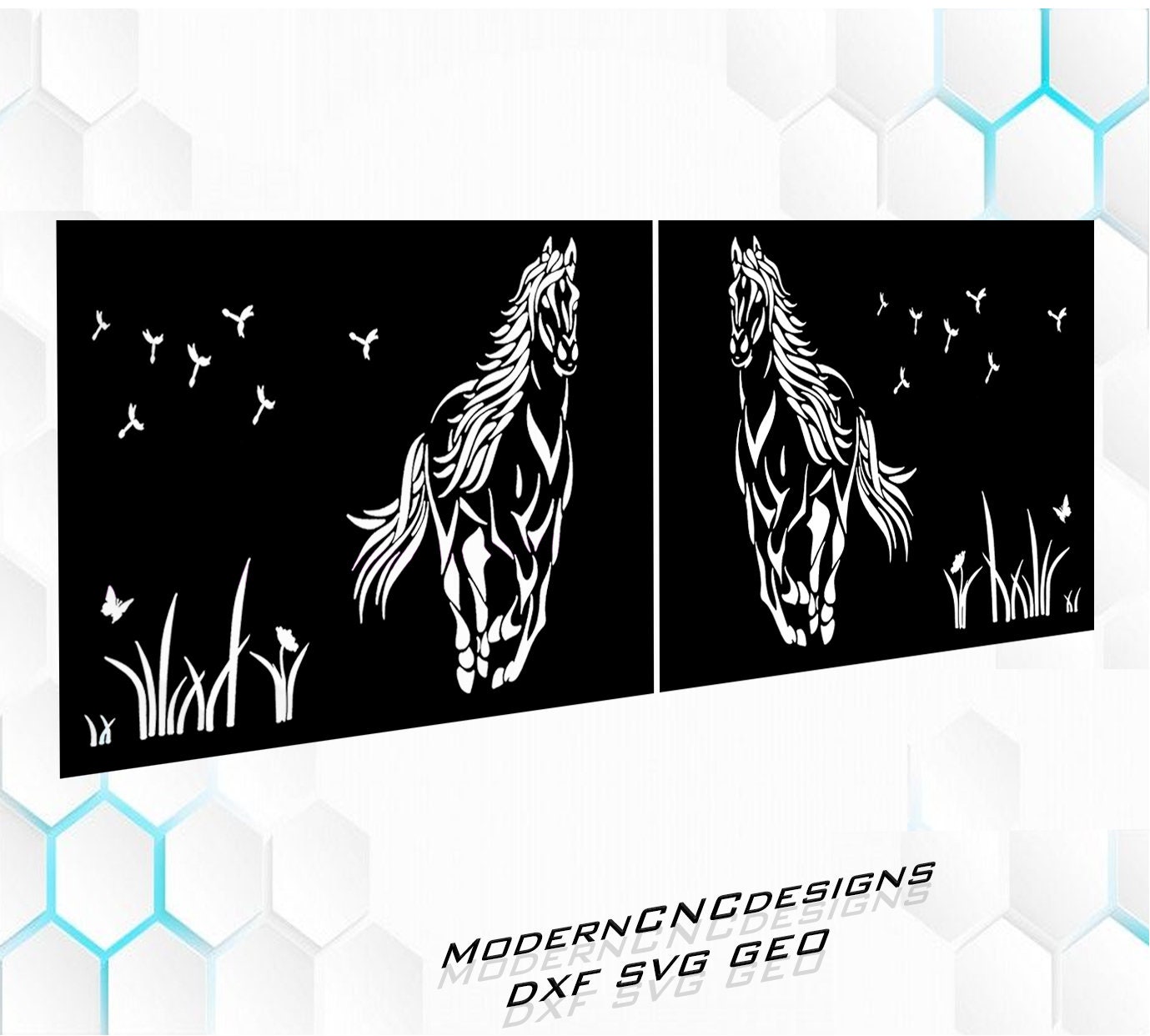 Digital Custom Horse Name Sign DXF CNC dxf for Plasma Laser Waterjet ...