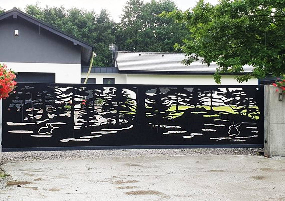 Animals Deer Forest Patern Designs Fence Digital Project Laser Cutting ...