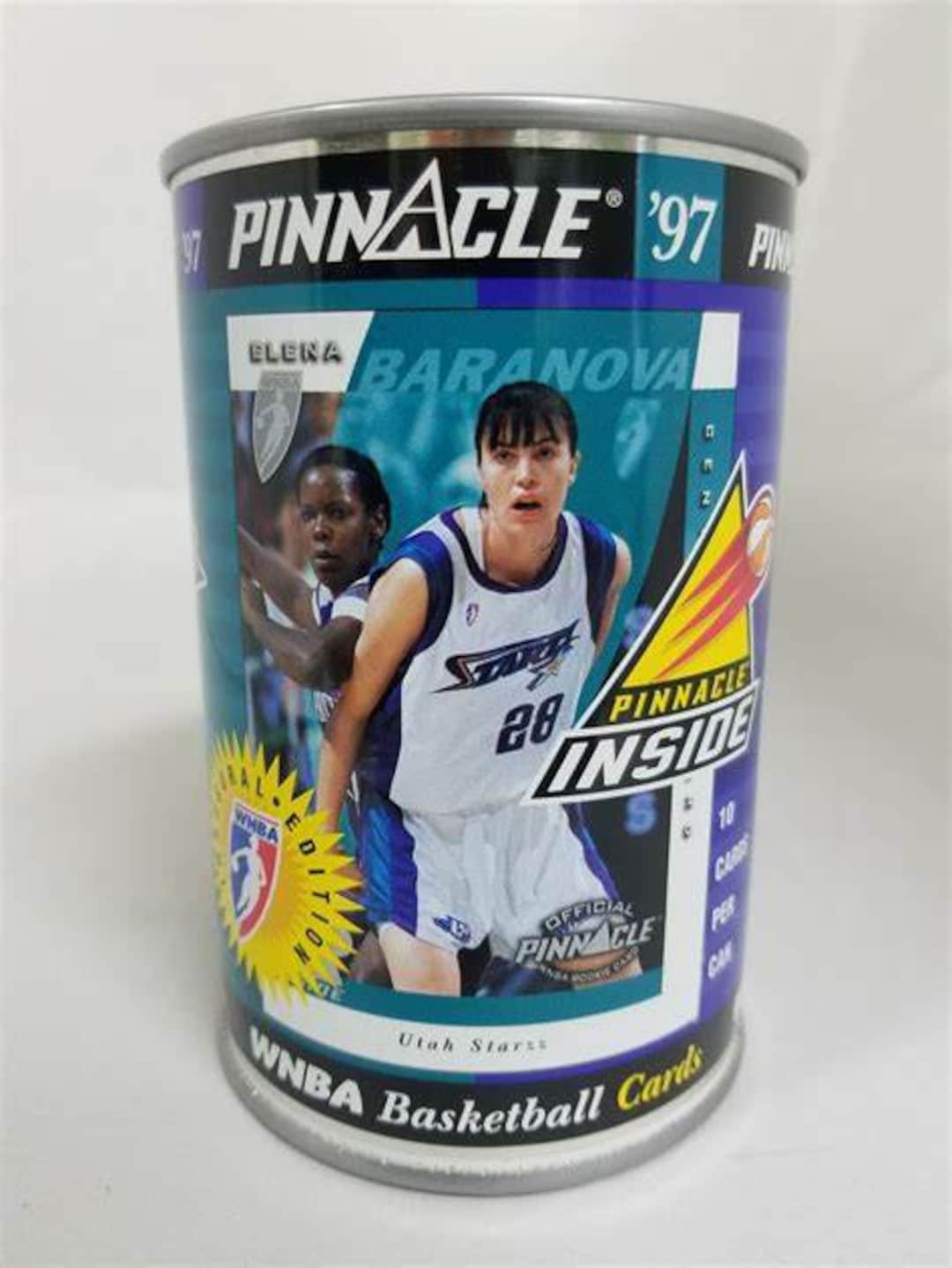 Unopened 1997 Pinnacle WNBA Basketball Cards Can / Featuring Elena ...