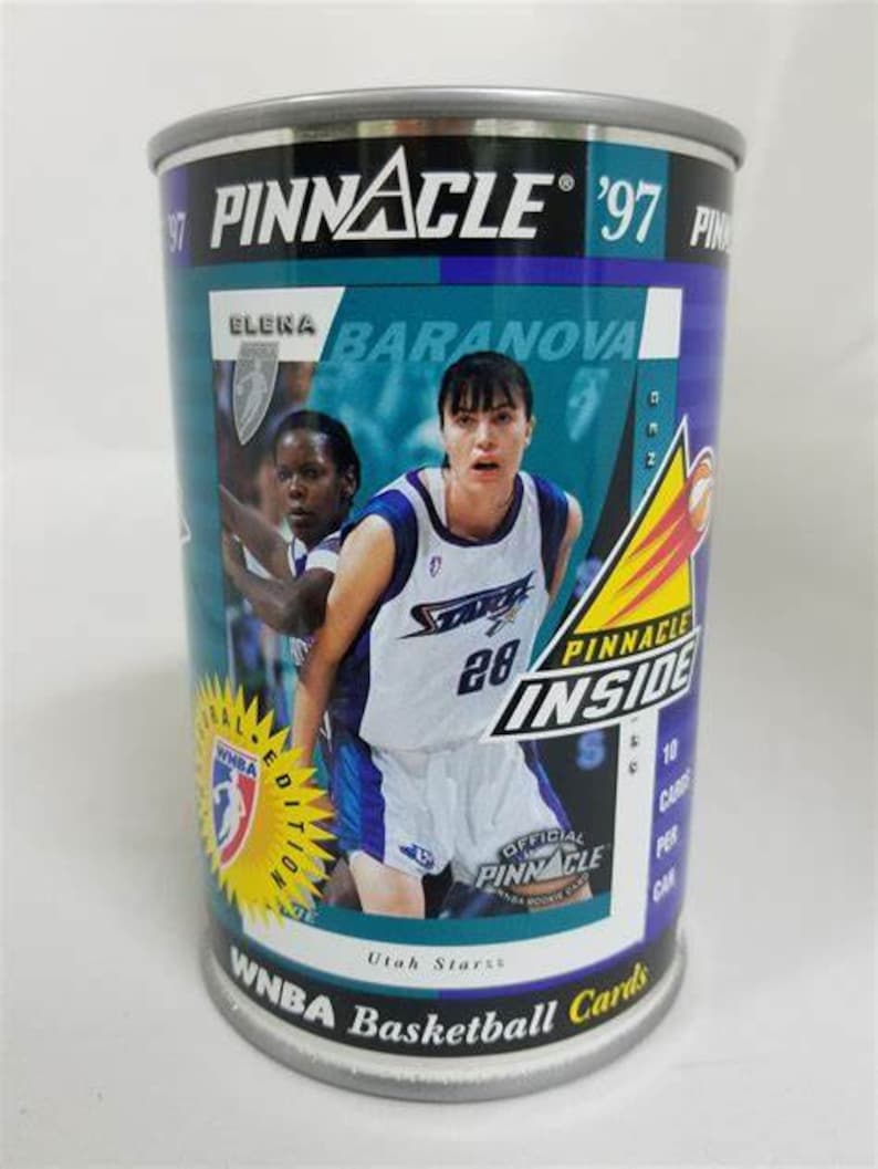 Unopened 1997 Pinnacle WNBA Basketball Cards Can / Featuring Elena ...