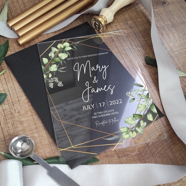 Clear Invitations - Etsy