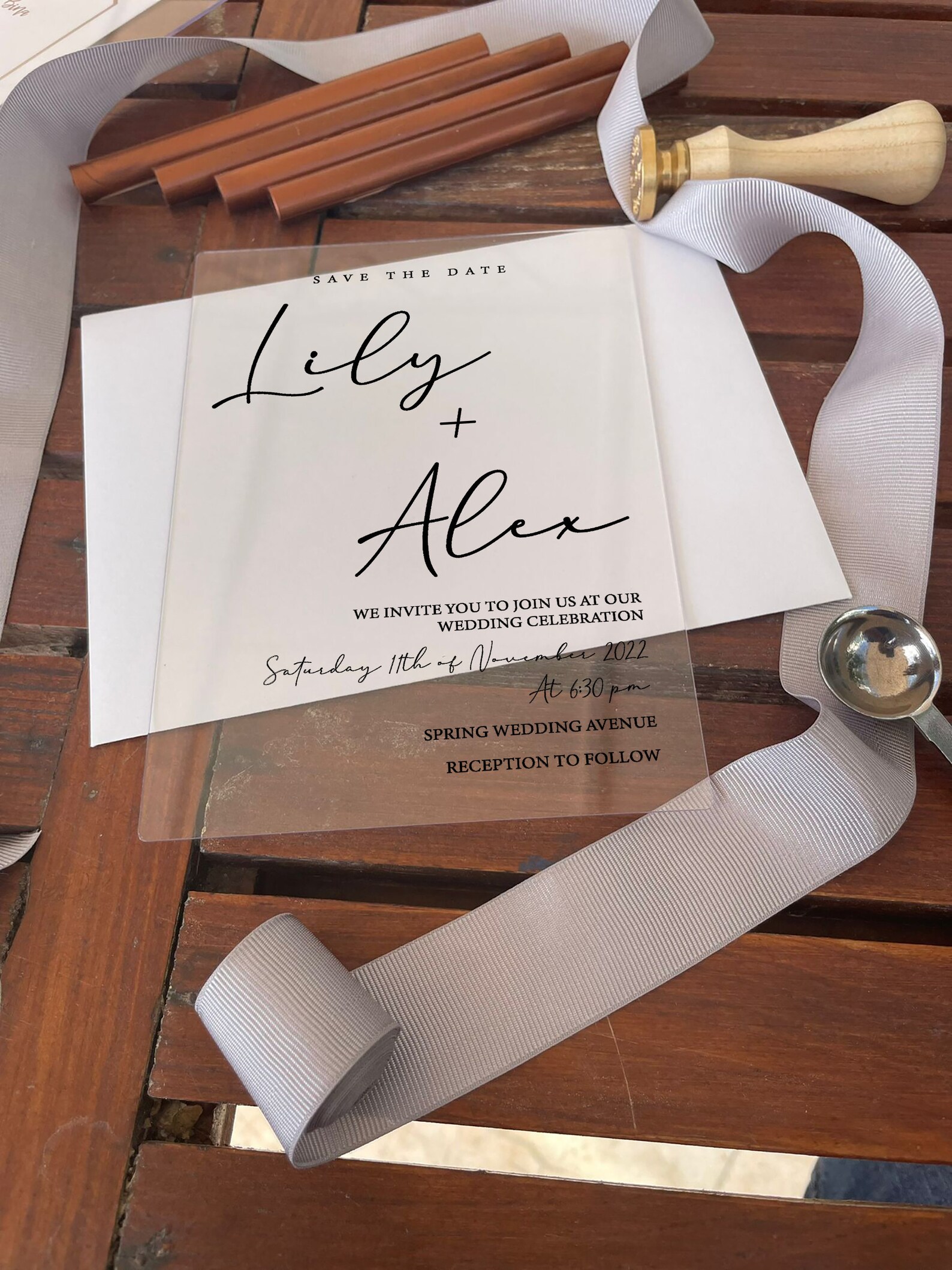 Acrylic Wedding Invitations Acrylic Invitation Wedding Acrylic - Etsy