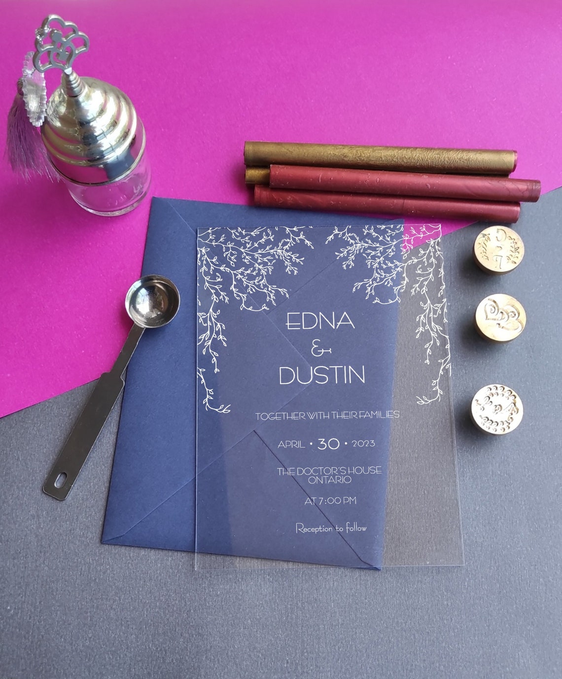 Wedding Invitations Wedding Invitation Transparant Wedding - Etsy