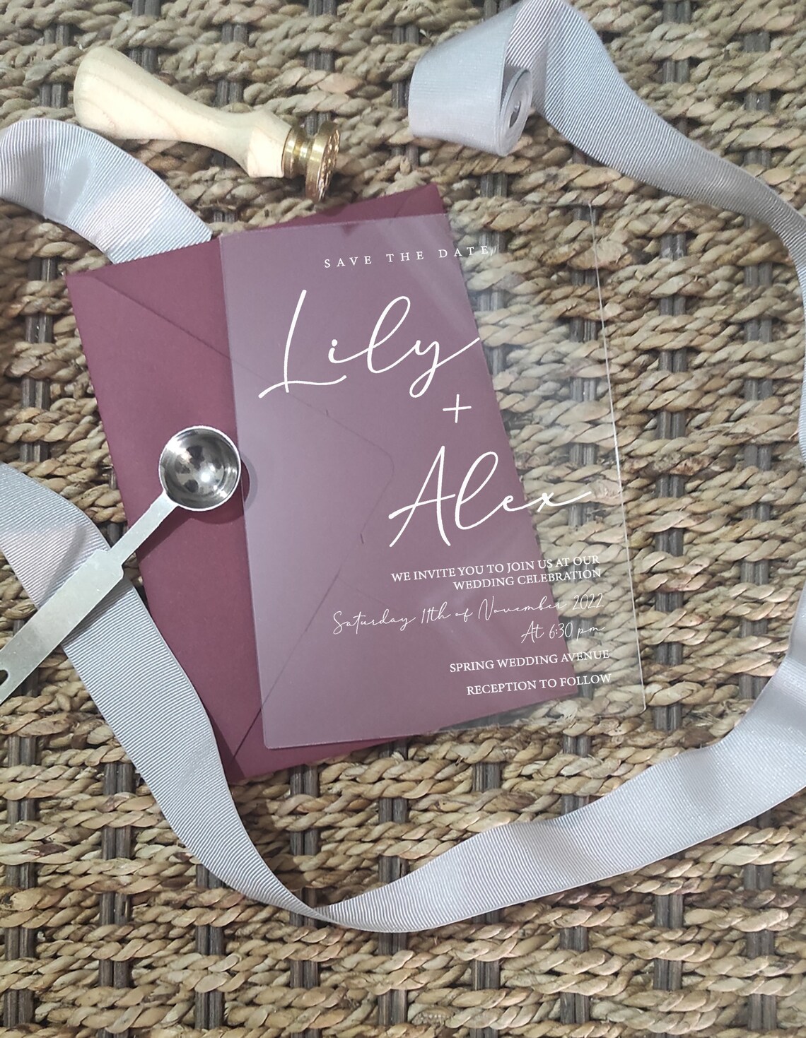 Acrylic Wedding Invitations Acrylic Invitation Wedding Acrylic - Etsy