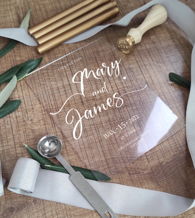 Clear Acrylic Invitation Acrylic Wedding Invitations Wedding - Etsy