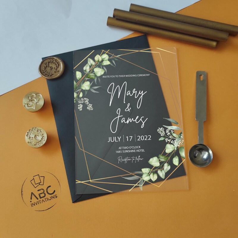 Clear Invitation - Etsy