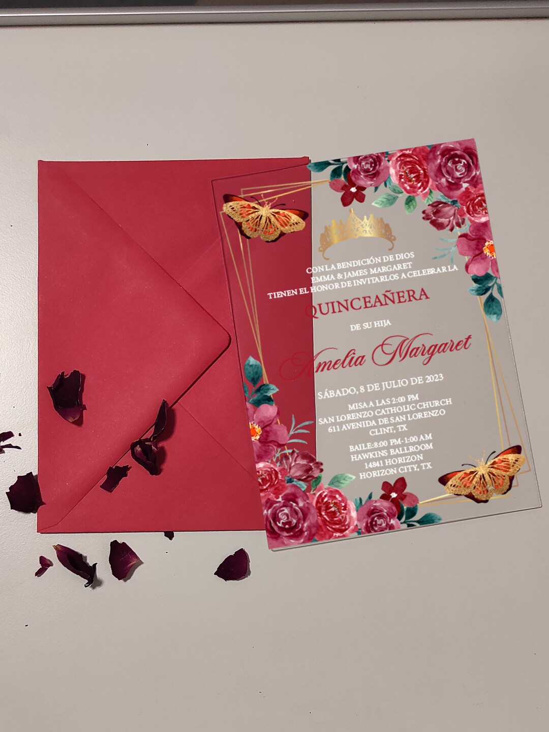 Invitations Quinceanera Sweet 15 Invitation Acrylic - Etsy