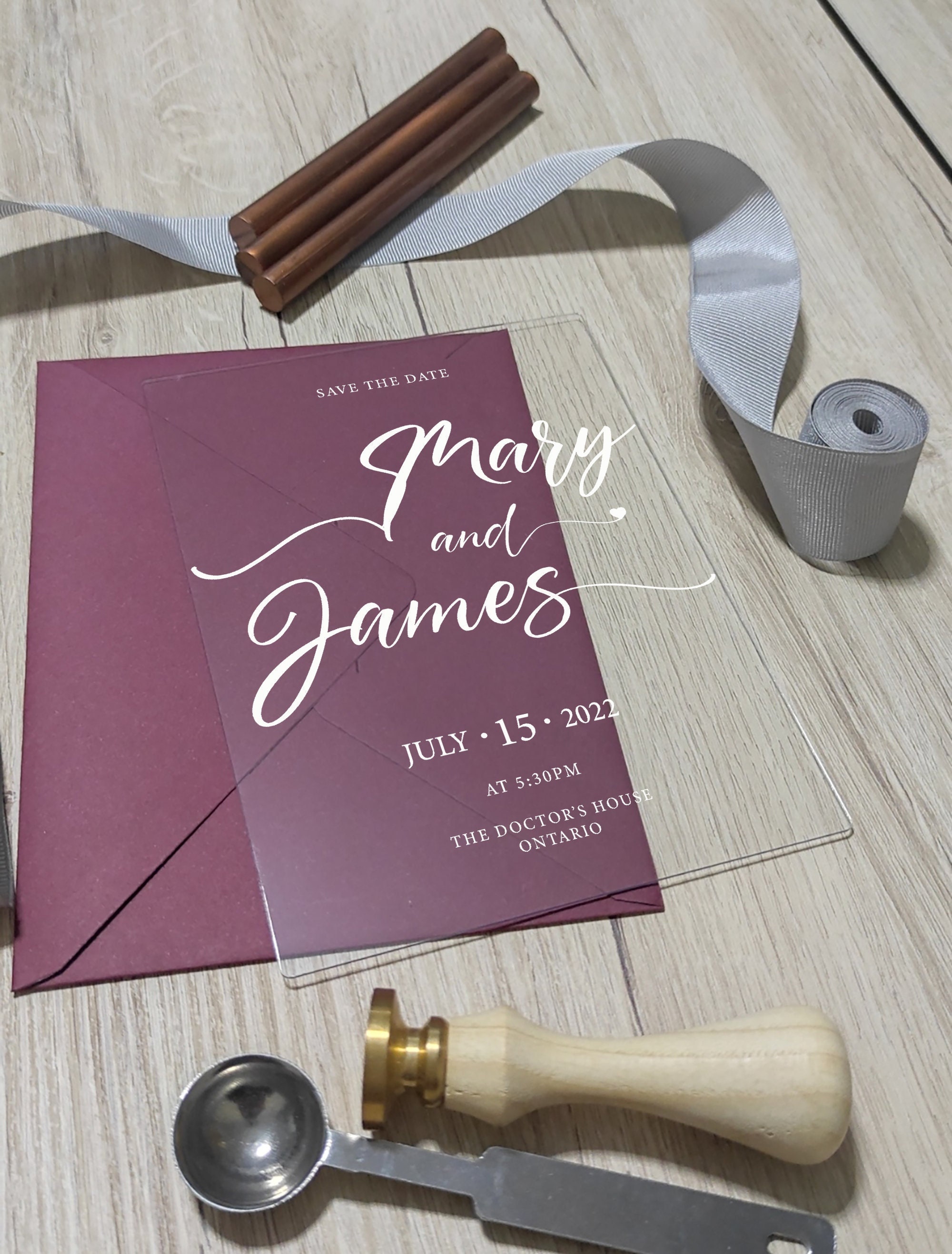 Clear Acrylic Invitation Acrylic Wedding Invitations Wedding - Etsy