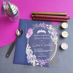 Invitations Quinceanera, Sweet 15 Invitation, Acrylic Quinceanera ...