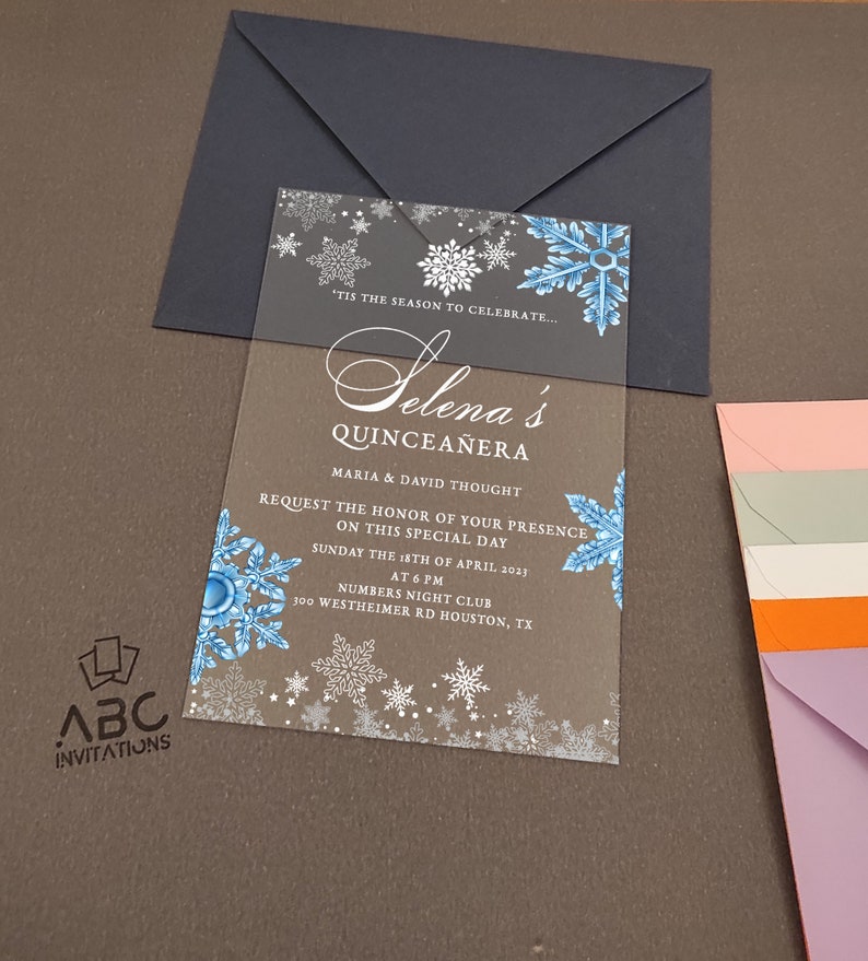 Invitations Quinceanera Sweet 15 Invitation Acrylic - Etsy