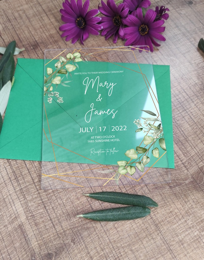 Acrylic Wedding Invitations Acrylic Invitation Wedding Acrylic - Etsy