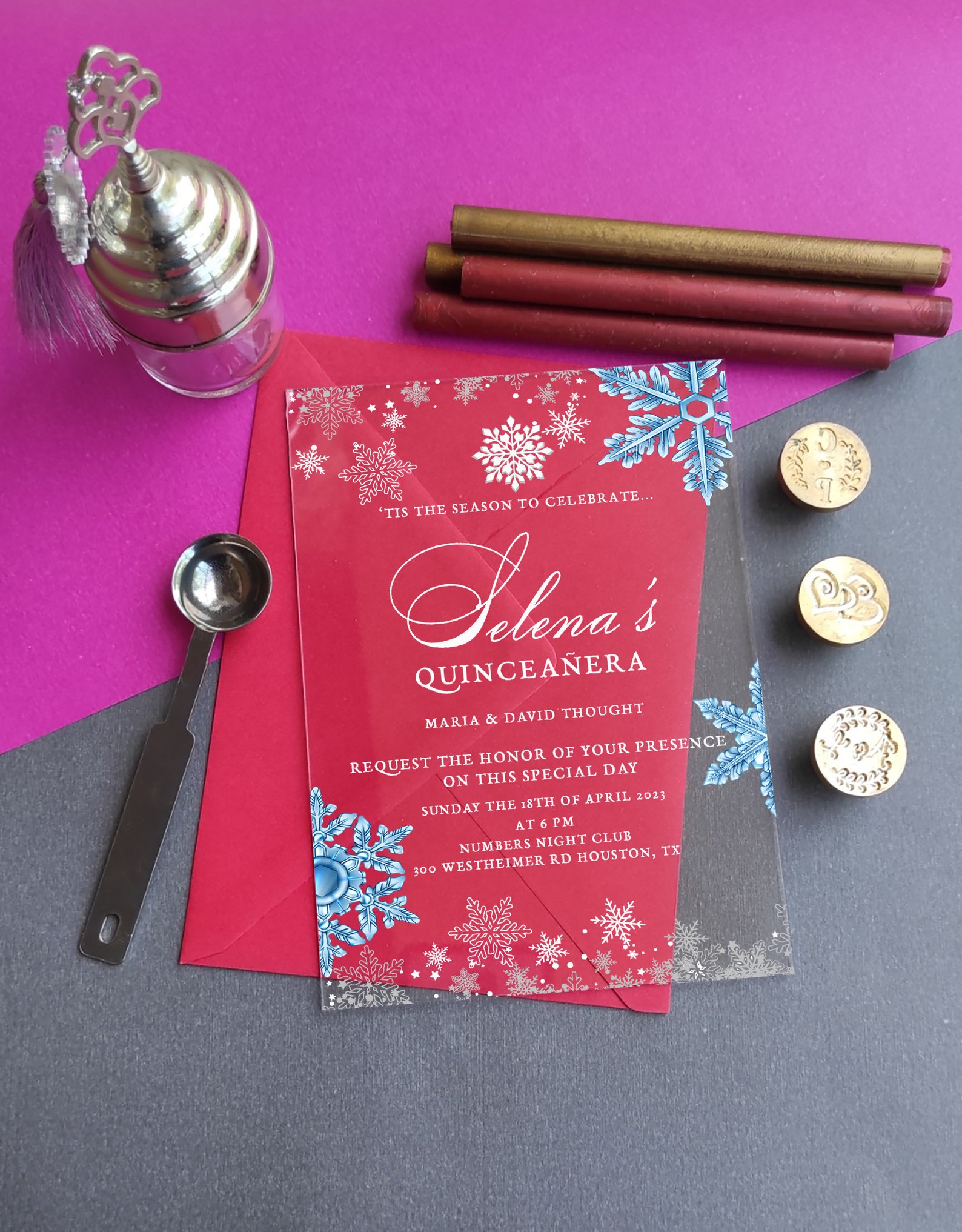 Invitations Quinceanera Sweet 15 Invitation Acrylic - Etsy