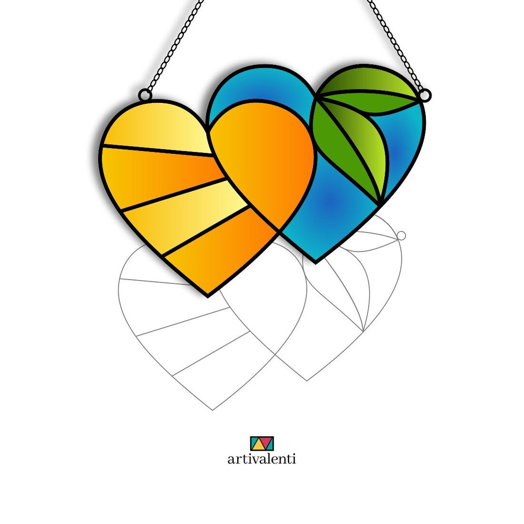 Love for Nature. Stained Glass Pattern. Spring / Summer Design. Sun ...