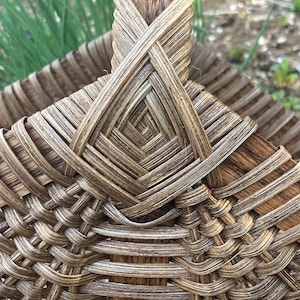 Ribbed Hearth Basket- Flower Herb Basket - Etsy