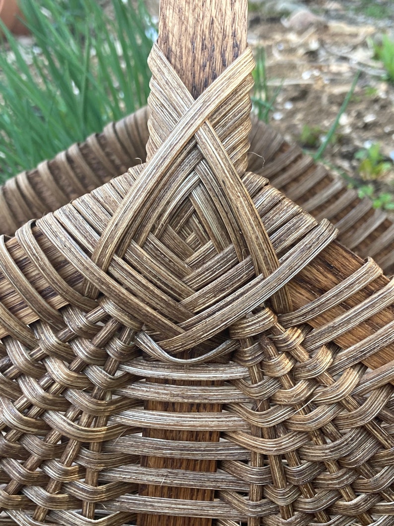 Ribbed Hearth Basket- Flower Herb Basket - Etsy