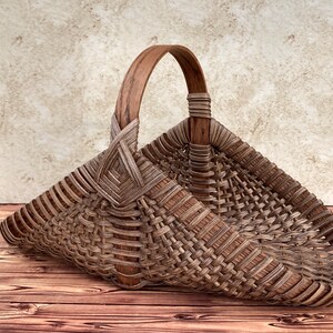 Ribbed Hearth Basket- Flower Herb Basket - Etsy