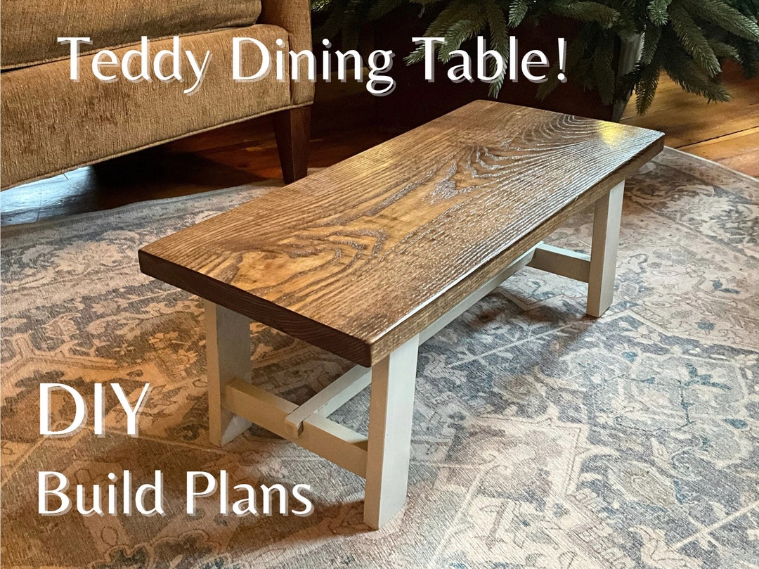 Teddy Dining Table / Stuffed Animal Table / Tiny Table / Woodworking ...