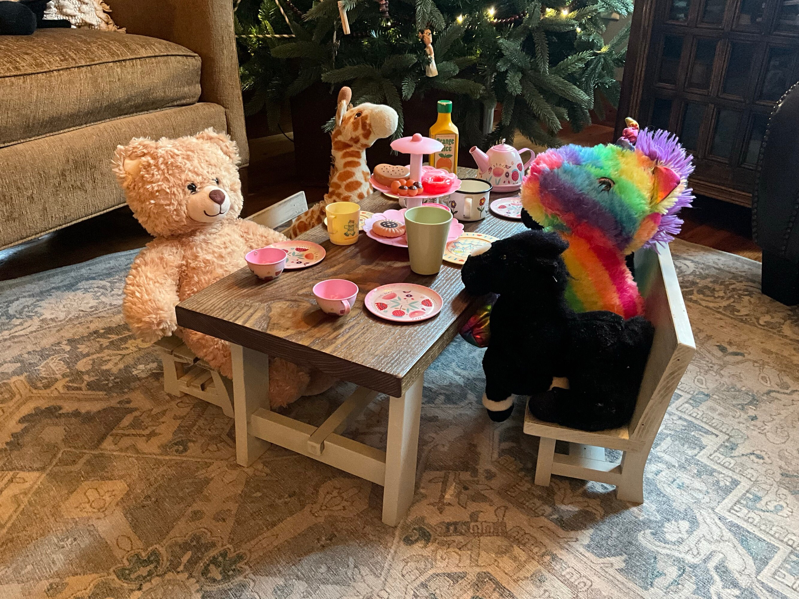 Teddy Dining Table / Stuffed Animal Table / Tiny Table / Woodworking ...