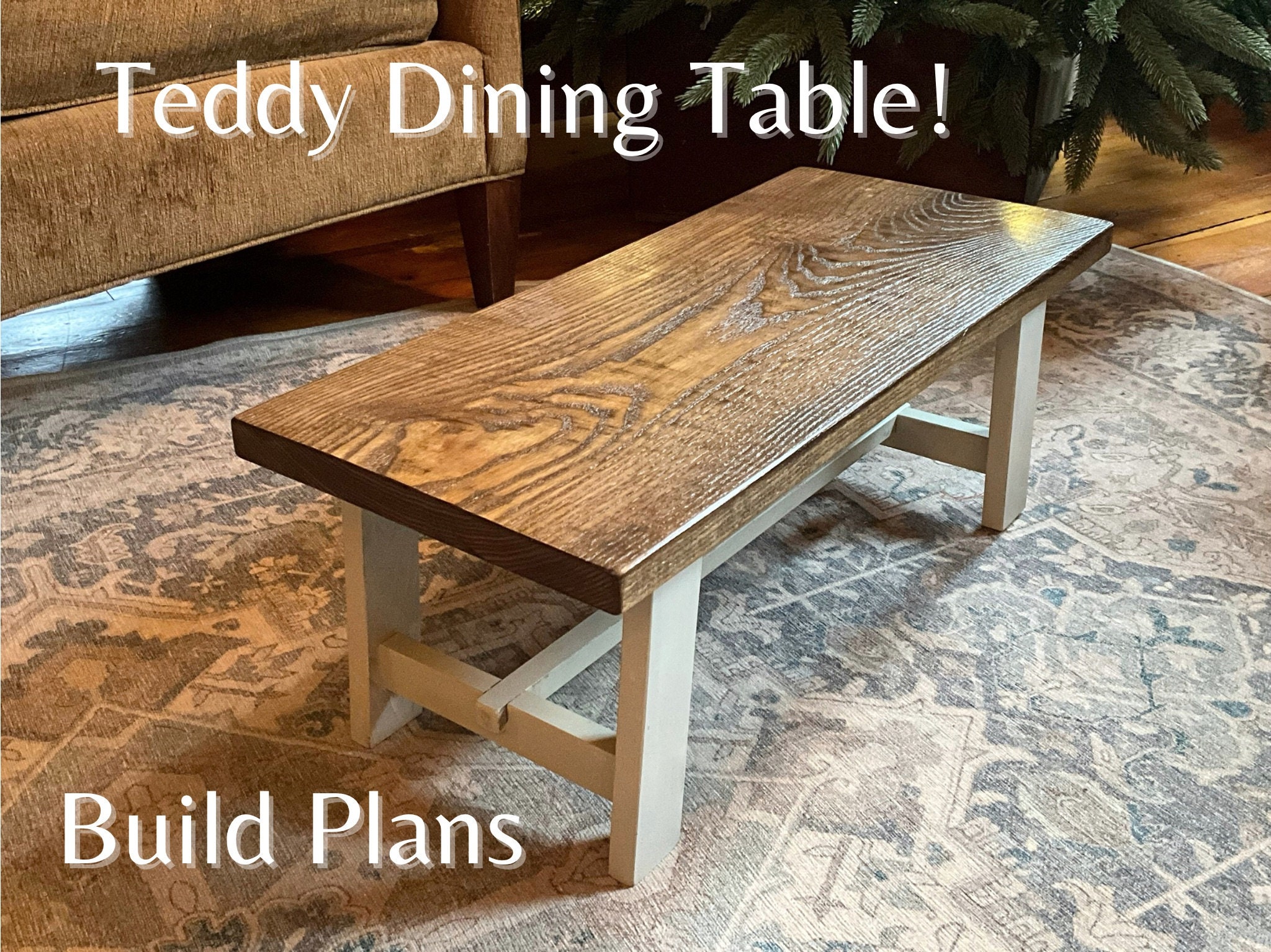 Teddy Dining Table / Stuffed Animal Table / Tiny Table / Woodworking ...