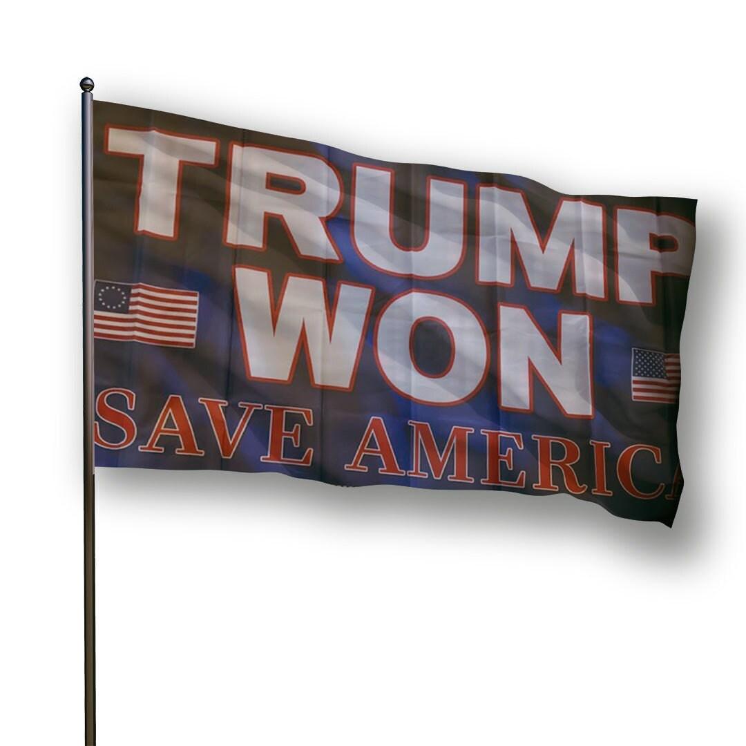 Trump Won Save America Flag - Etsy