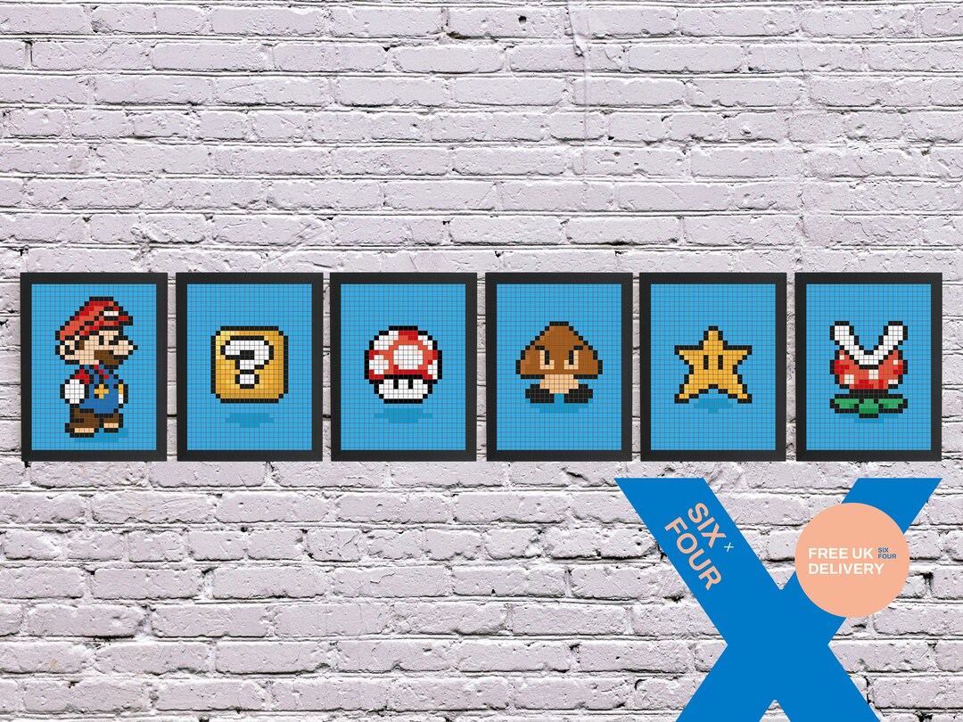 Super Mario Prints, Gaming Art, Home Decor, Best Seller, Most Popular ...