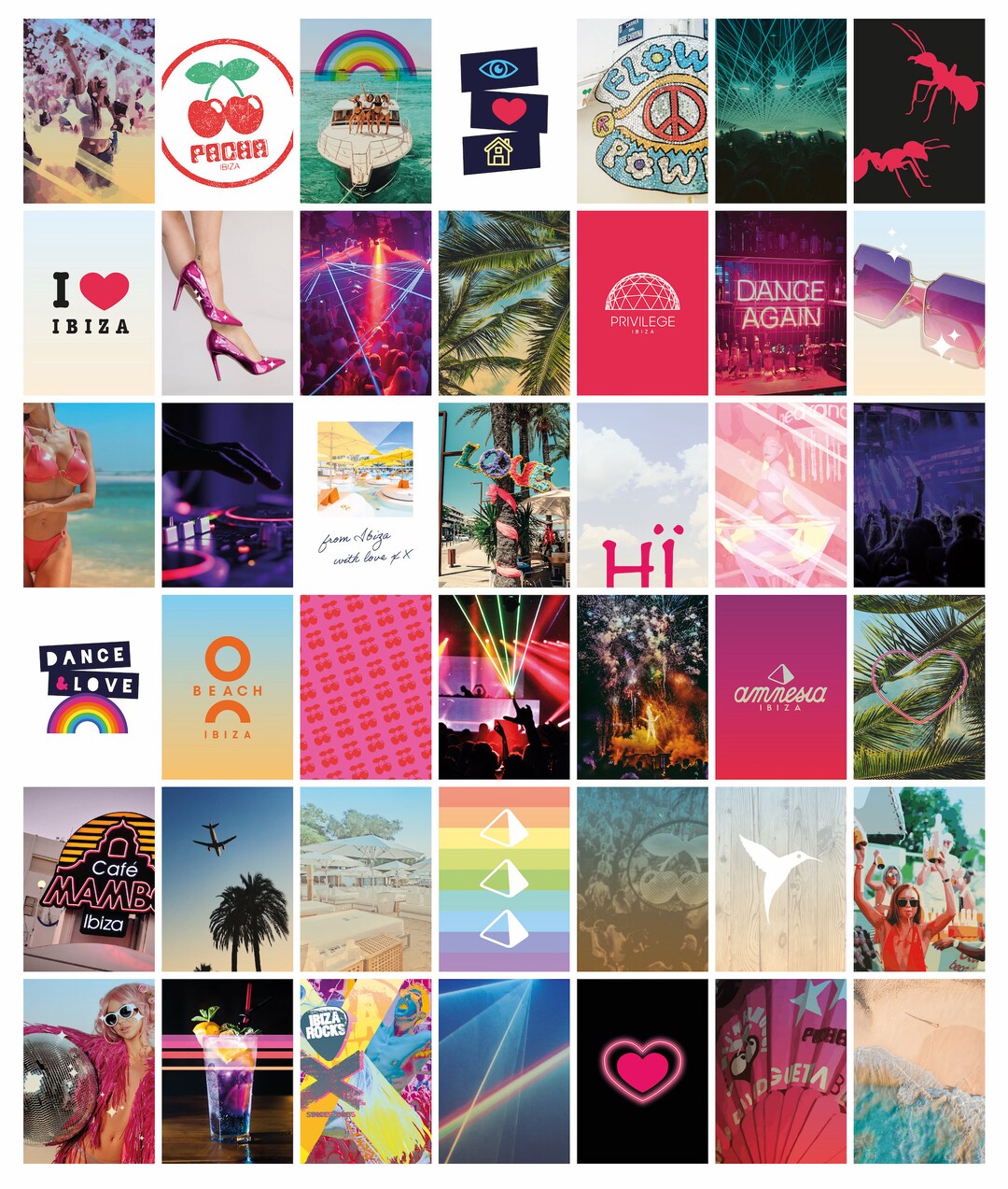 VSCO Ibiza Wall Collage 42 Pcs, Instant Download, Printable, Dorm Room ...