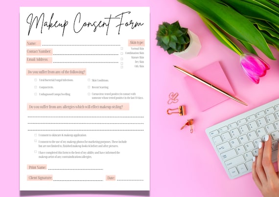 Makeup Consent Form. A4 PDF. Client Record Card. Beauty - Etsy UK