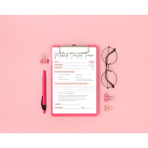 Makeup Consent Form. A4 PDF. Client Record Card. Beauty Buisness Owners ...