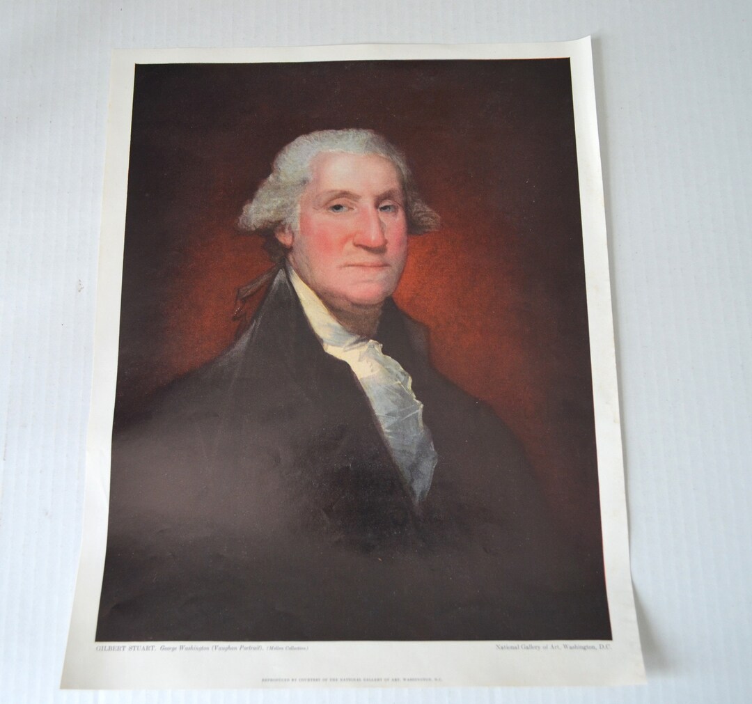 Vintage George Washington Gilbert Stuart Reproduction by Courtesy of ...