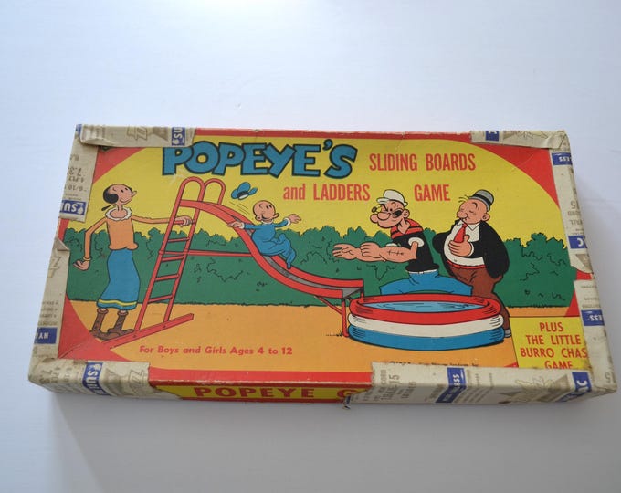 Vintage Popeye's Sliding Boards and Ladders Game - Etsy