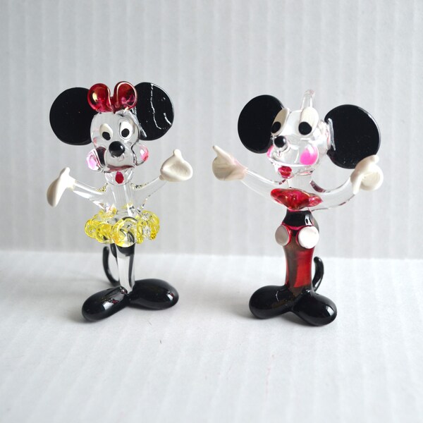 Glass Mickey Figurines - Etsy