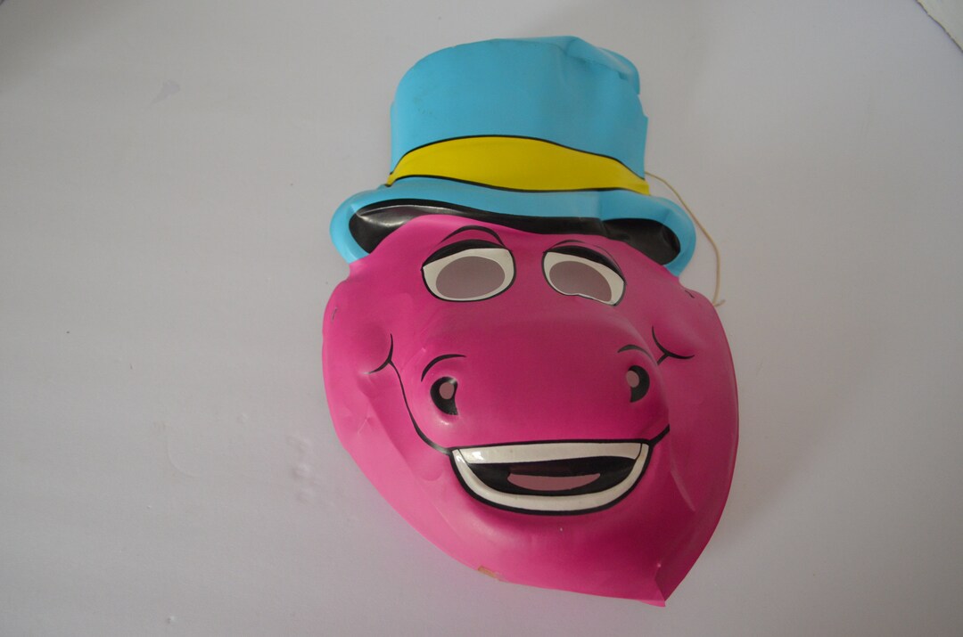 Vintage Barney the Purple Dinosaur Halloween Mask - Etsy