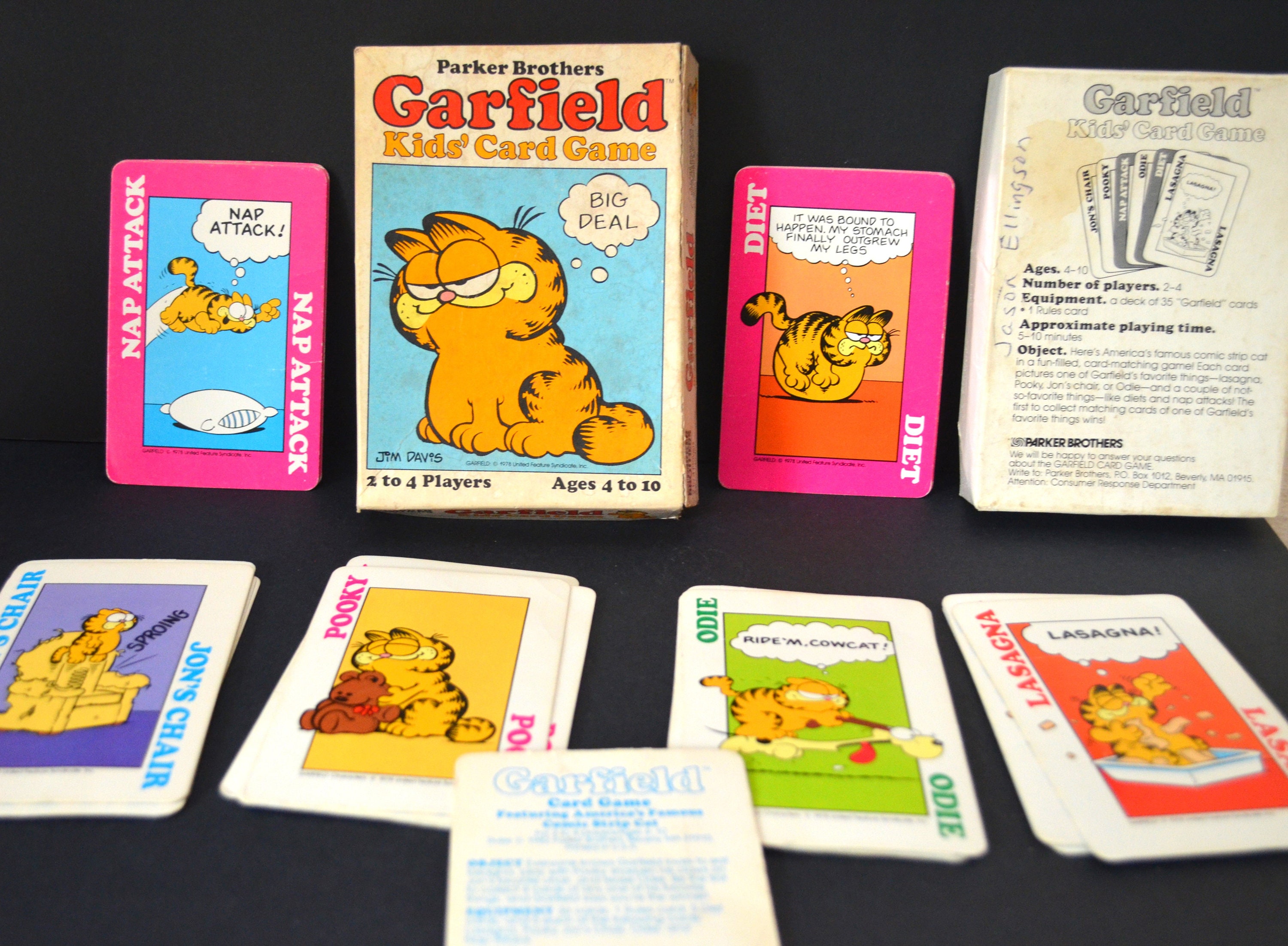 Vintage Garfield Kids' Card Game - Etsy