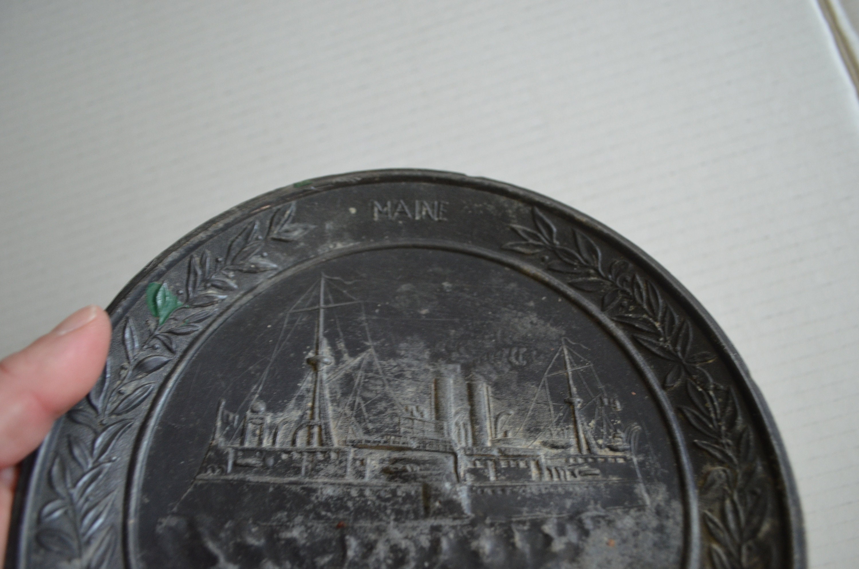 Vintage Maine Steamship Metal Display Plate Ship Sunk - Etsy