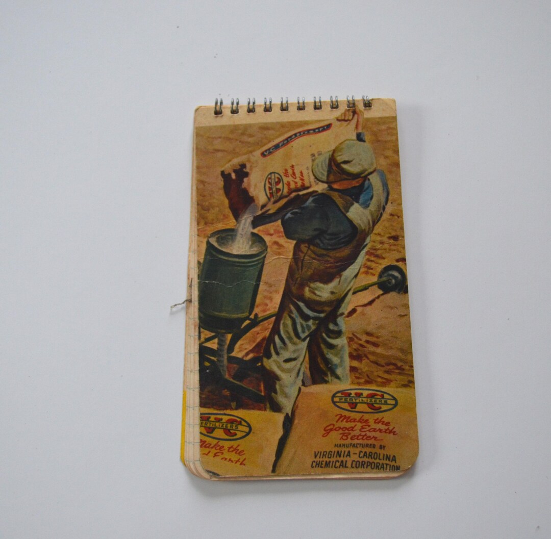 Vintage VC Fertilizer Notebook Memo Book Pocket Ledger - Etsy