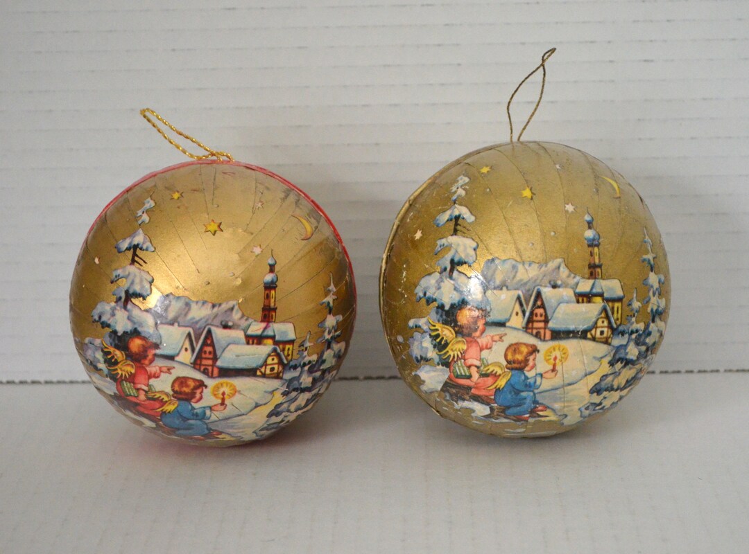 Vintage German Paper Mache Candy Container Ornament Christmas Made in ...