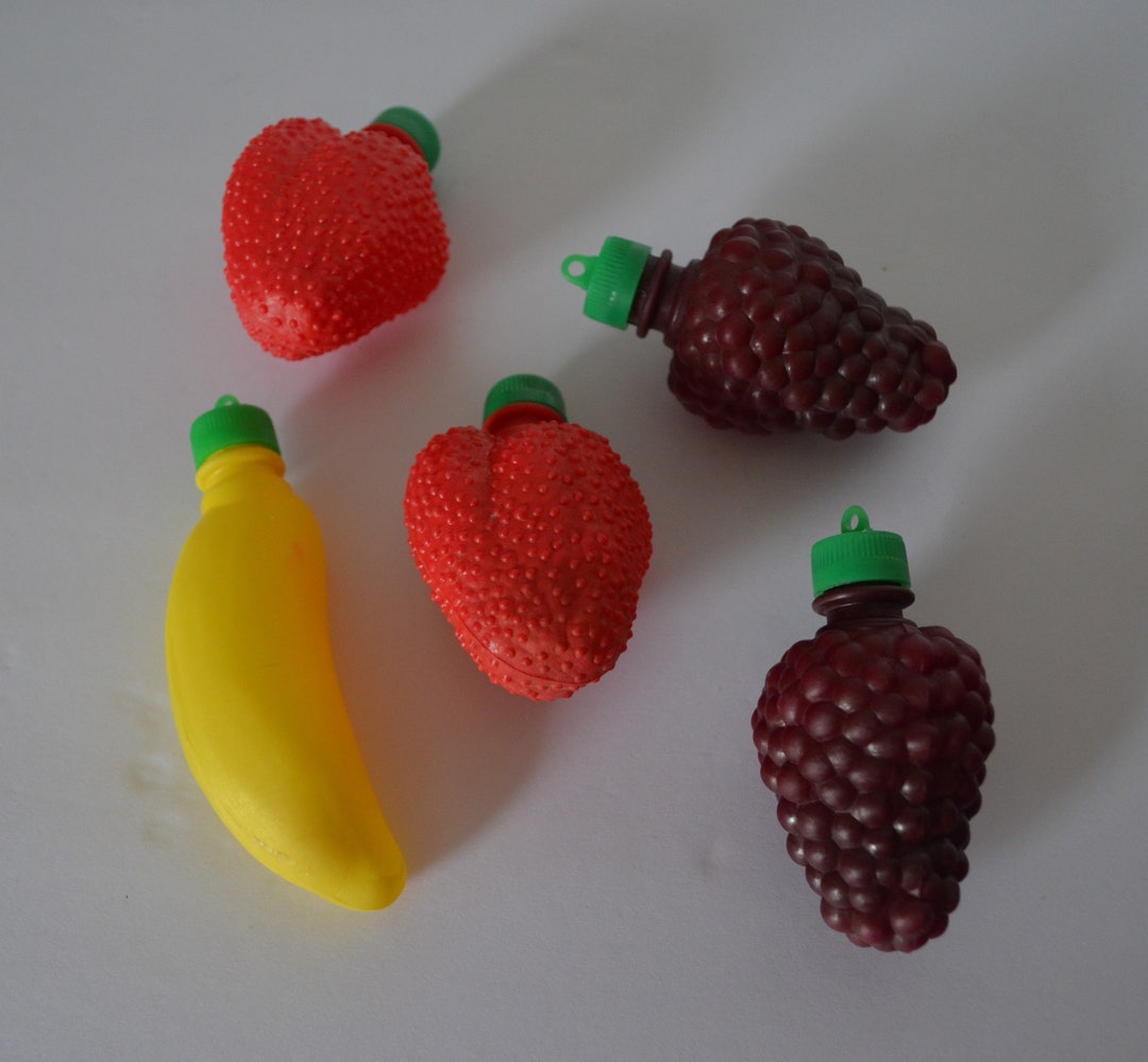 Vintage Plastic Candy Containers Fruit Shaped - Etsy