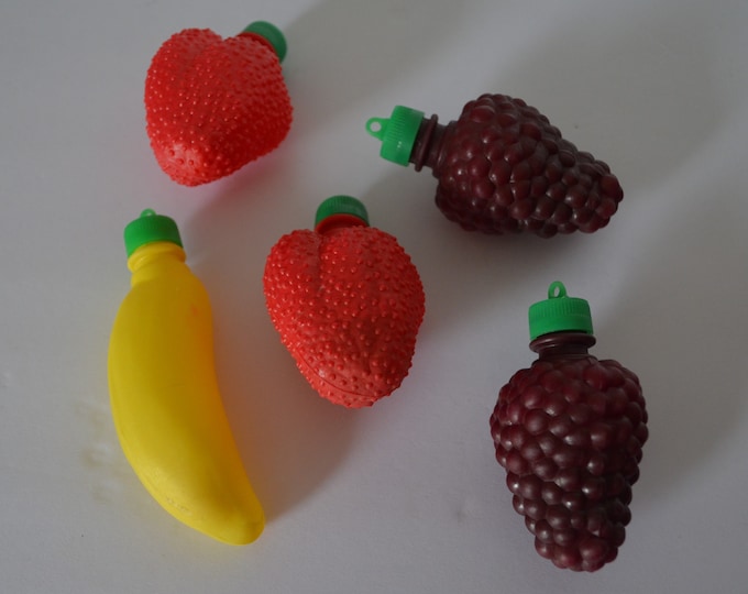 Vintage Plastic Candy Containers Fruit Shaped - Etsy