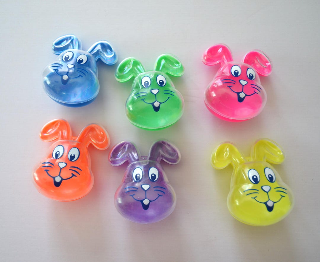 Vintage 6 TONY Easter Bunny Shaped Plastic Container Candy - Etsy