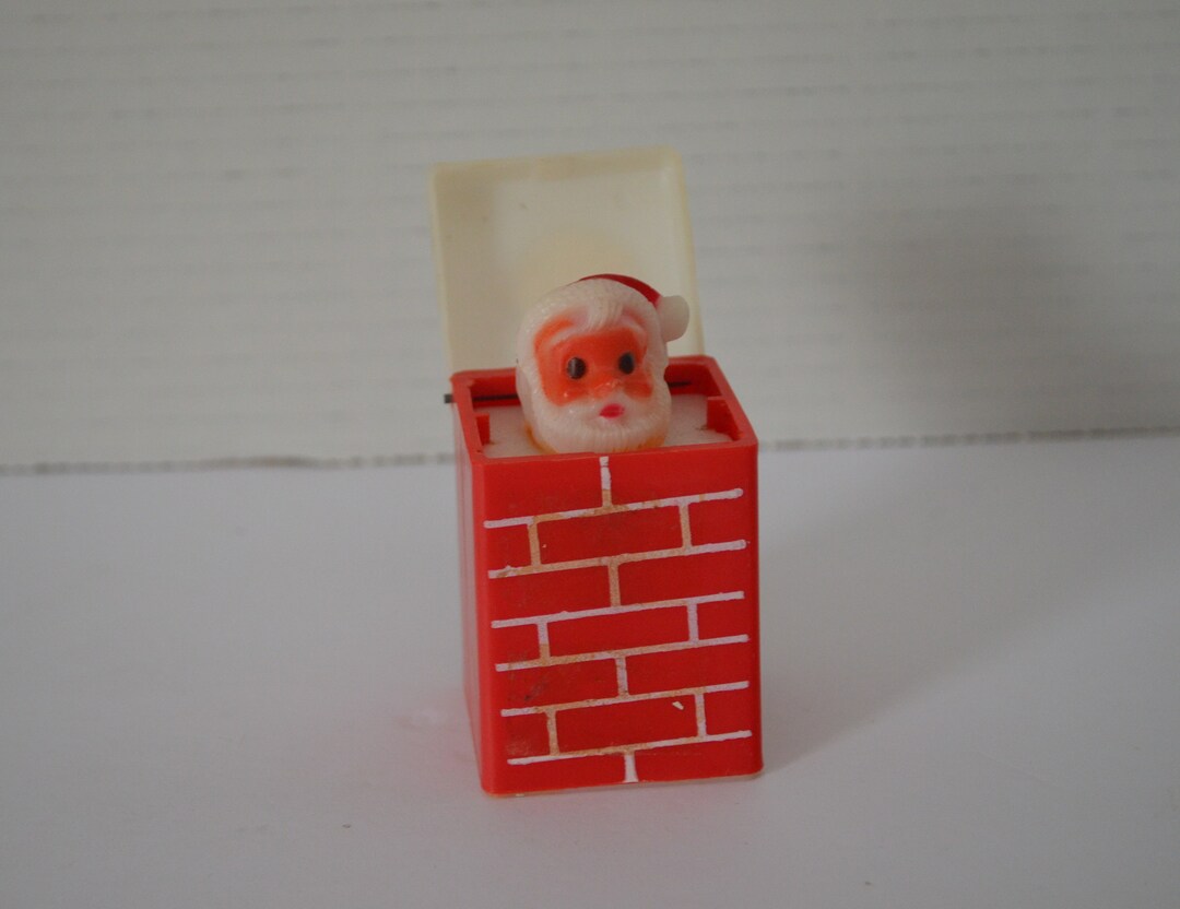 Vintage Plastic Santa Head in Chimney Toy - Etsy