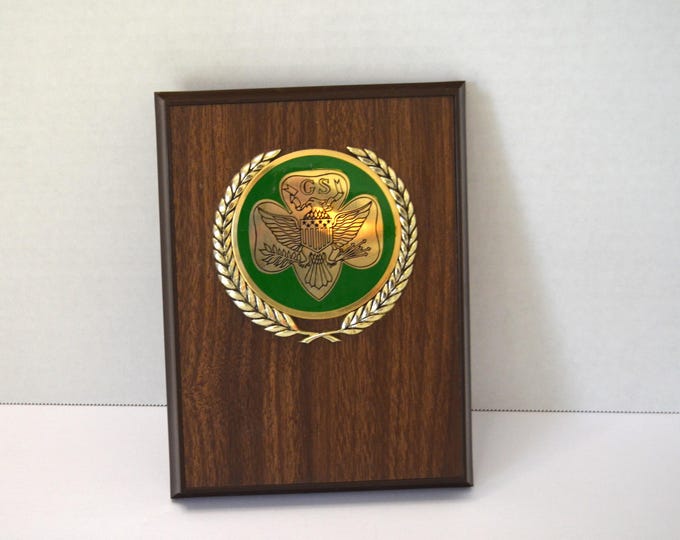 Vintage Girl Scouts Award Trophy Plaque - Etsy
