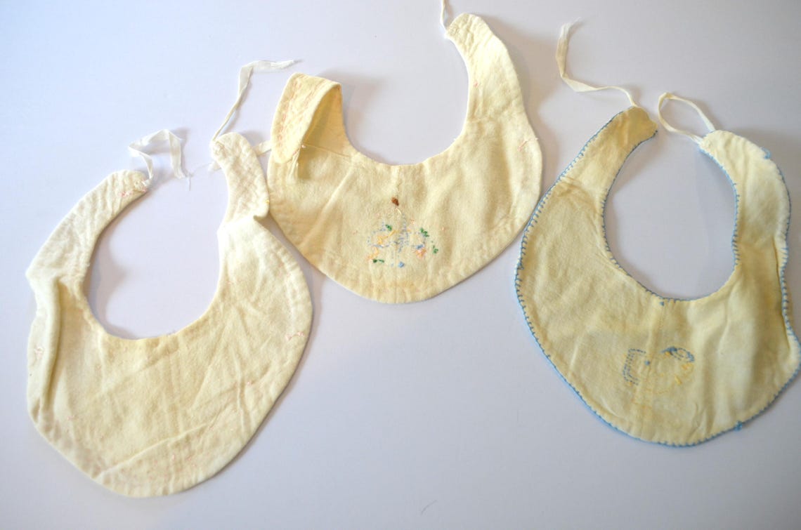 Vintage Baby Embroidered Bibs - Etsy