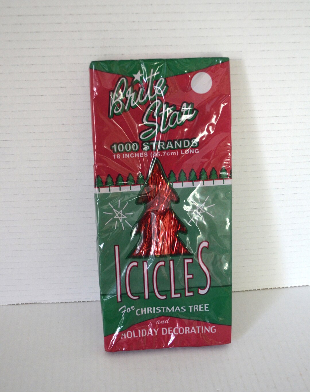 Vintage Brite Star Red Icicles Red Tinsel - Etsy