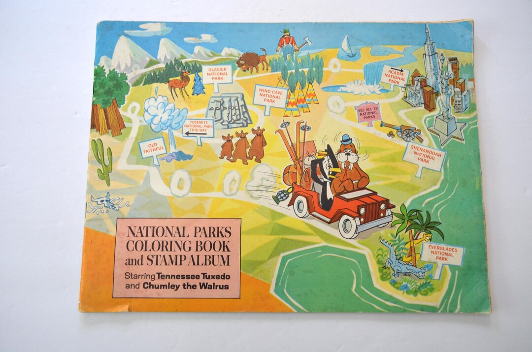 1965 General Mills National Parks Coloring Book and Stamp Album ...