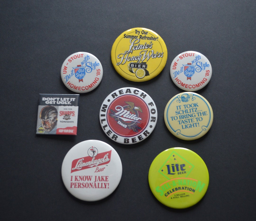 Vintage Beer Advertisement Buttons Pinback Buttons Leinenkugel's Old ...