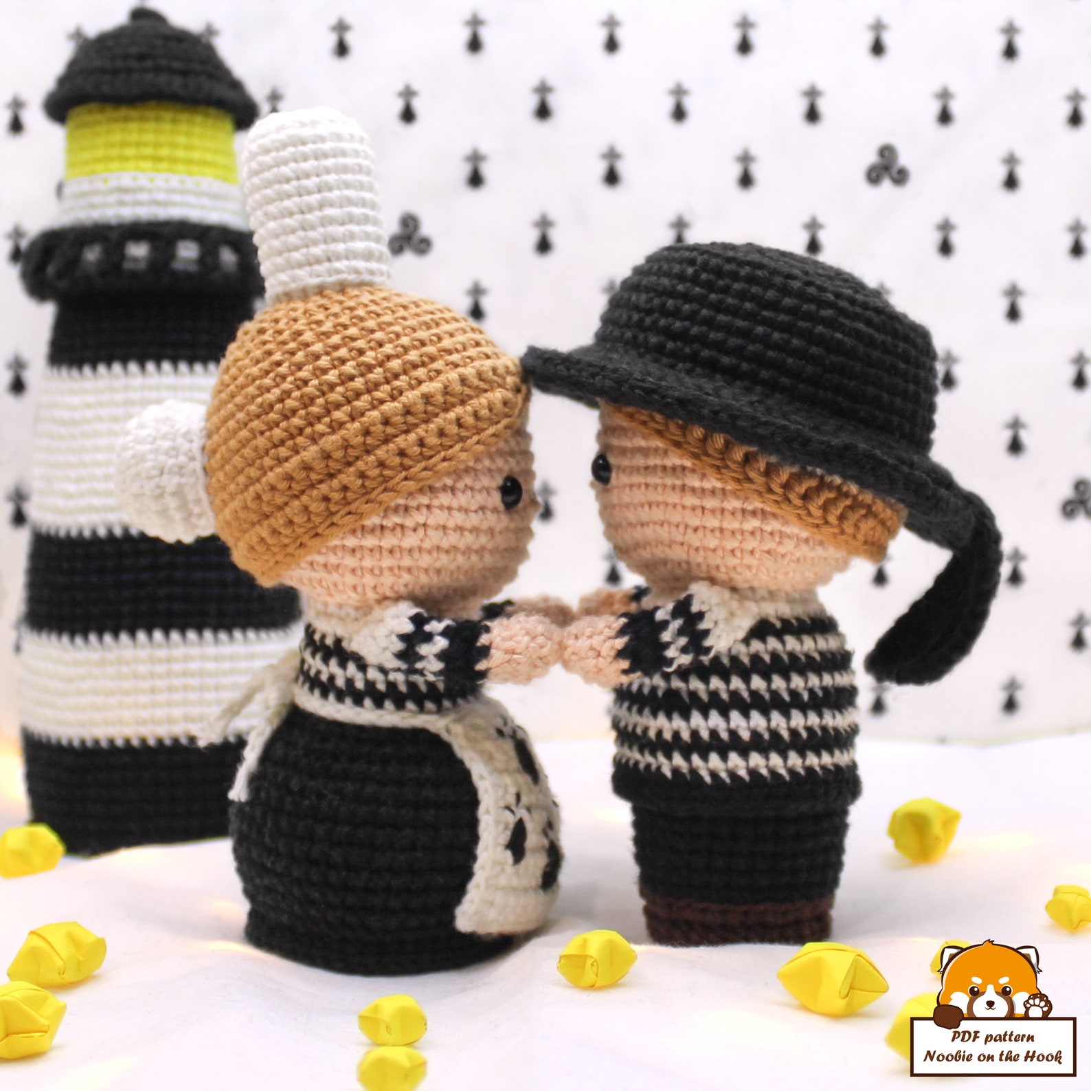 Breizh Couple / Bigouden Crochet Patterns by Noobieonthehook | Etsy