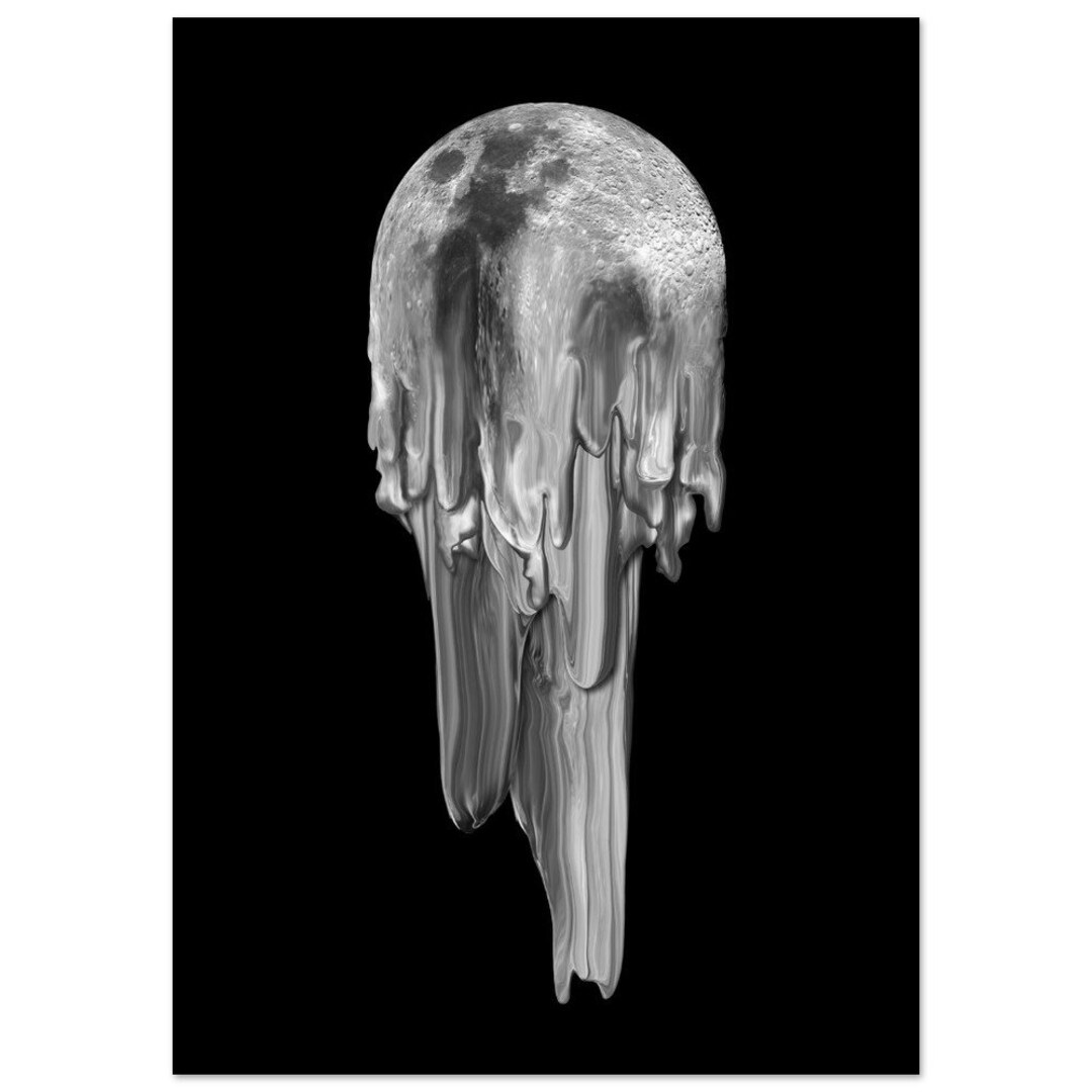 Poster Melting Moon Scoop of Smudge Cream, Moon Melting, to the Moon ...