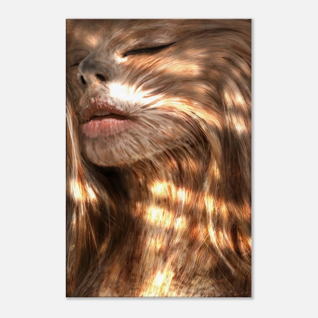 Canvas: Chewbeccy, Solarity in Contemplation Furry Wookie Girl Portrait ...